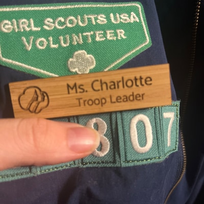 Bamboo Name Tags Personalized Magnetic for Scouts Leaders - Etsy