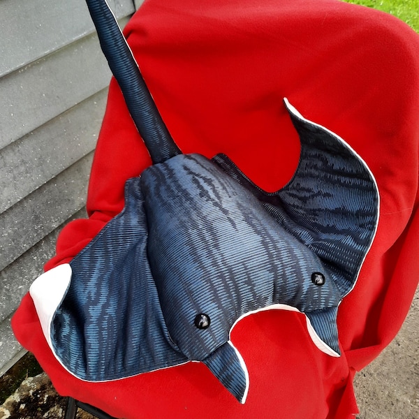 Stingray Sewing Pattern: DIY Soft Toy, Nautical Nursery Decor (PDF ...