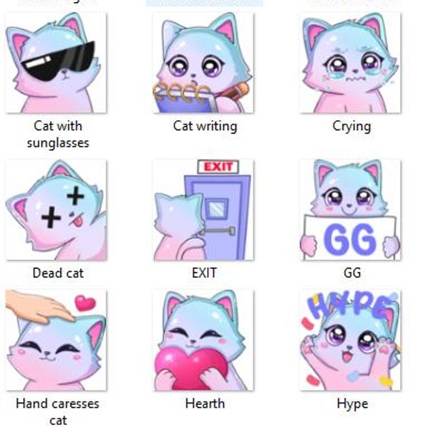 Chibi Girl Twitch Emotes, Bundle 20 Pcs for Discord, Kick and Any ...