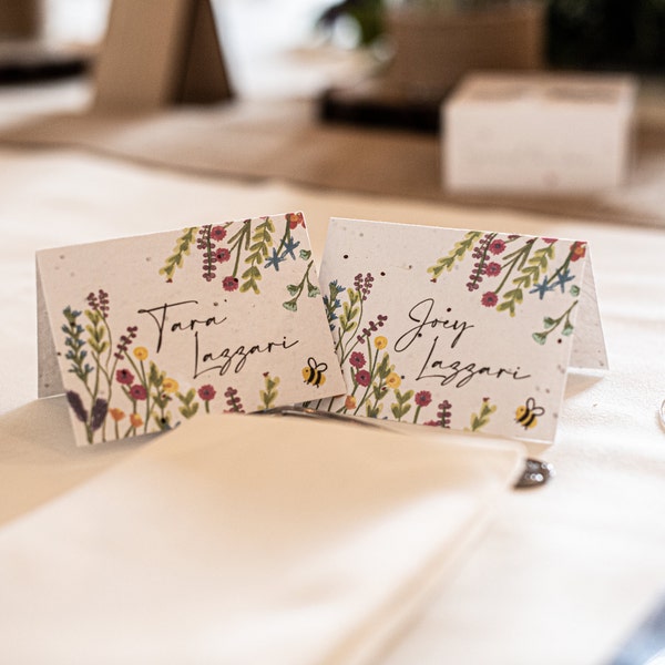 Plantable Wedding Place Card - Outdoor Wedding Table Settings-wedding ...