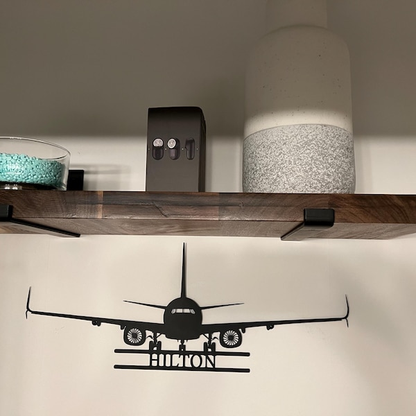 Personalized Airplane Name Sign, Custom Aviation Gift, Aircraft Name ...