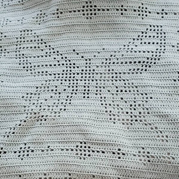 Filet Dinosaur Blanket Crochet Pattern PDF FILE ONLY the Lavender Chair ...