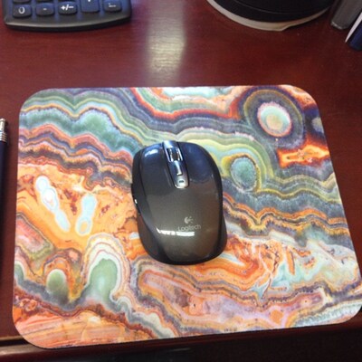 Turquoise Marble Mouse Pad, Marbled Stone Mouse Pad, Boho Chic Mouse ...