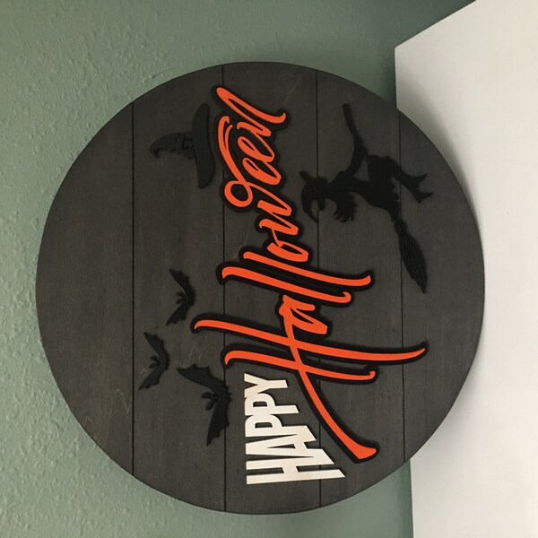 Happy Halloween Door Hanger, Door Sign, Halloween Sign, Entry Way Decor ...