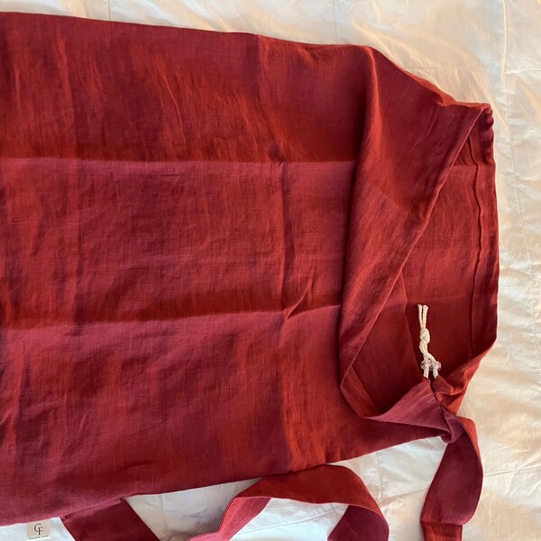 Linen Laundry Bag, Large Hanging Laundry Bag With Handle and Loops ...