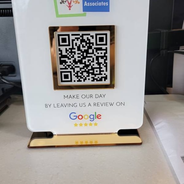QR Codes Social Media Plaque Business Acrylic Sign Scan to Pay Salon ...
