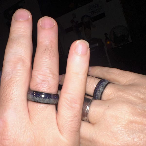 Red Fire Opal Couples Ring Set, His and Hers Matching Wedding Band ...