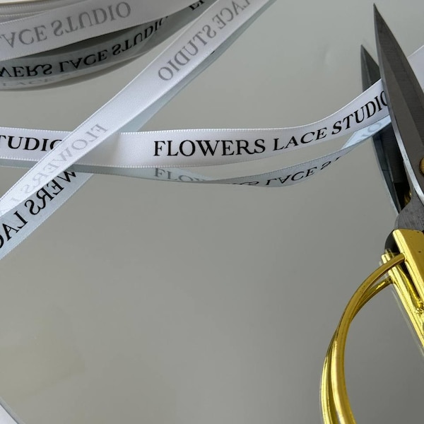 100 Yards Personalized Gold Print Custom Logo Polyester Ribbons for ...