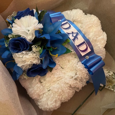LGBT PRIDE FLAG Rainbow Funeral Memorial Tribute Artificial Flowers ...