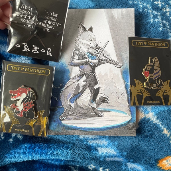 Tiny Pantheon AMMIT ENAMEL PIN. Cute Ancient Egyptian Mythological ...