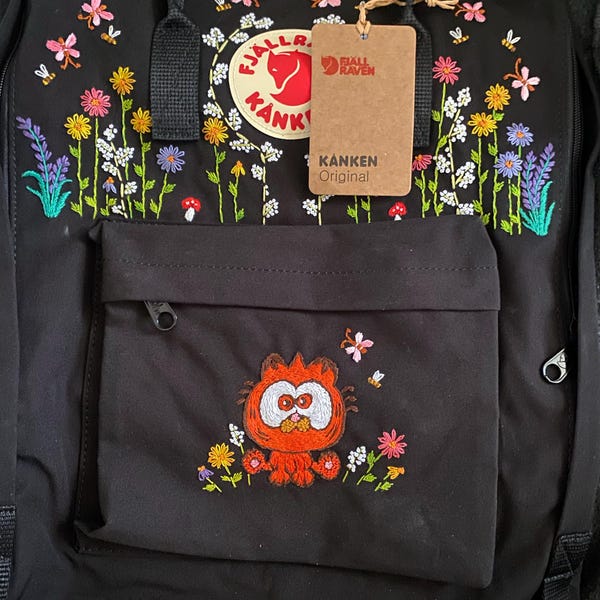 Fjallraven Kanken No. 1 Backpack Custom Hand Embroidery/customized ...