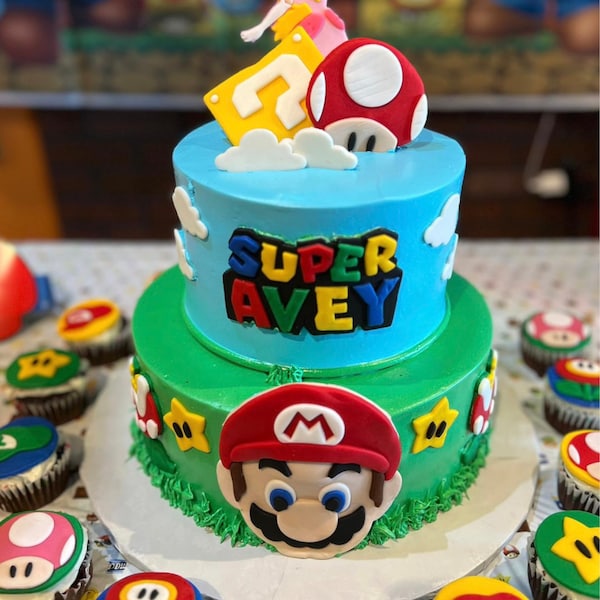 Video Game Fondant Cake Kit - Etsy