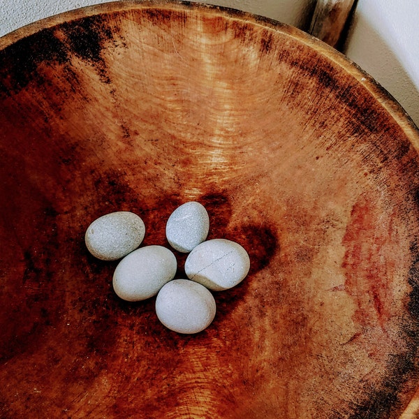 15 Small Olive-shaped Pebbles, Stone Jordan Almonds, Smooth Oval Full ...