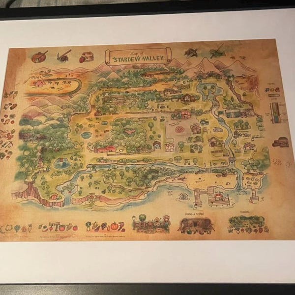 Stardew Valley Map, High Quality, A1/A2/A3 Prints - Etsy