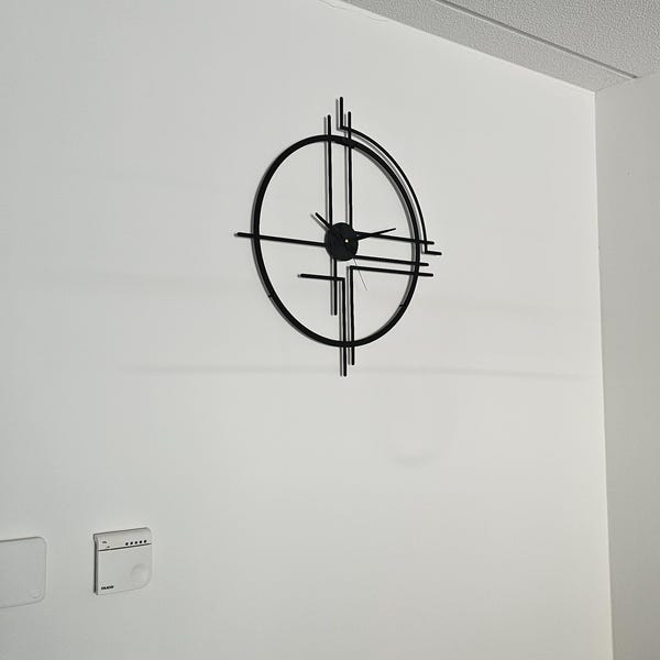 Minimalist Oversized Wall Clock, Mesh Wall Clock, Modern Large Wall ...