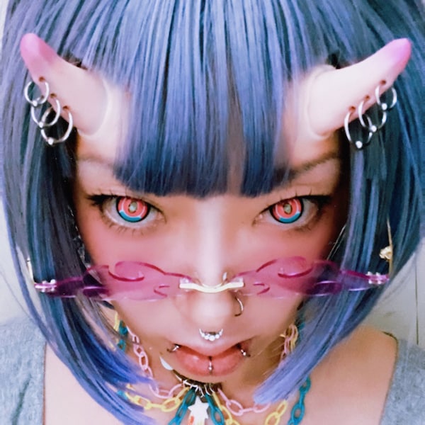 Triple Pierced Horns (pair) Silicone Prosthetics: Professional-grade ...