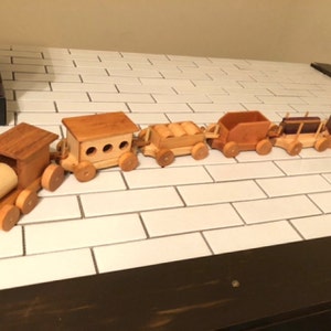 Custom Handmade Wooden Train Set - Etsy