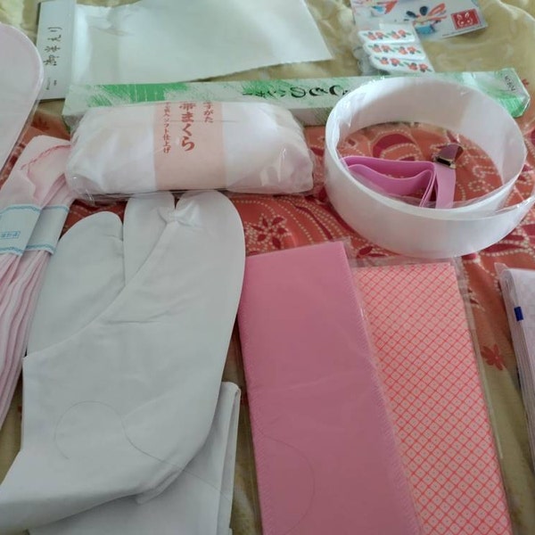 Sale 11 Items Starters Kimono Kitsuke Set Japanese Kimono Dressing ...