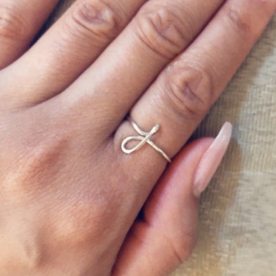 Initial Ring Letter Ring gold /rose Gold Fill /sterling Silver monogram ...