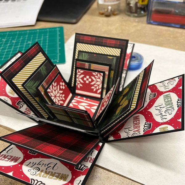 Explosion Box Square SVG, PDF and PNG, Display Box Template for All ...