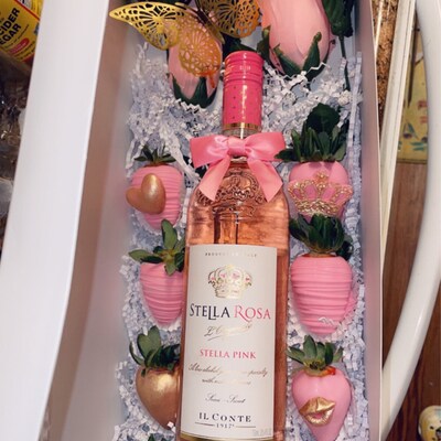 Rose and Wine Box: 20x7x4 contents NOT Included, Box Only sold in ...