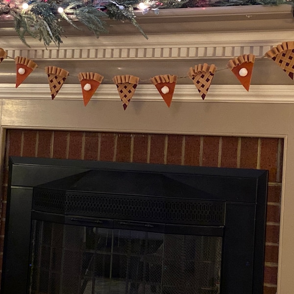 Felt Thanksgiving Pie Banner Garland | Berry and Pumpkin Pie Flags With ...