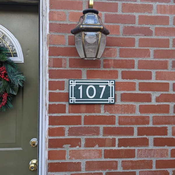 Art Deco Address Sign, Address Sign Outdoor, Custom Address Sign, Art ...