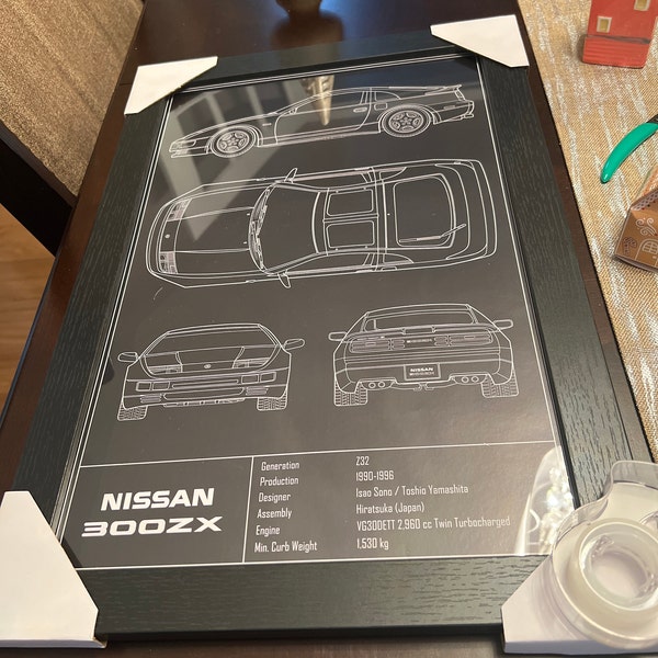Mazda RX7 FD Blueprint Poster - Etsy