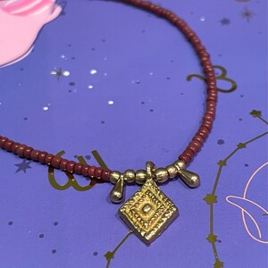 Handmade Macrame Headpiece Brass Lotus Macrame Necklace Festival ...