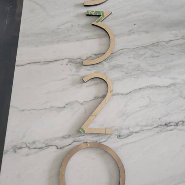 Modern House Numbers, Custom Address Sign Horizontal Plaque, Modern ...
