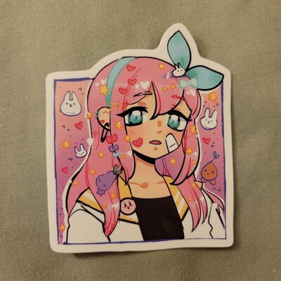 OMORI Aubrey and Bunnies Decora Fashion Cute Sticker - Etsy