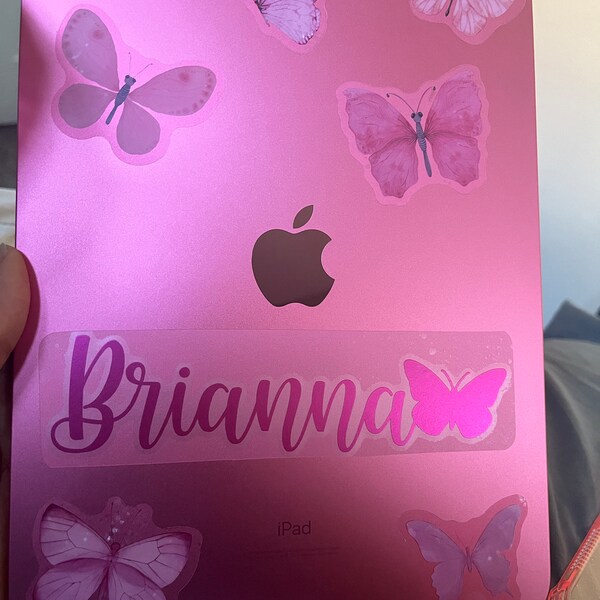 Custom Name Decal Butterfly | Butterfly Name Decal | Name Vinyl Decal ...