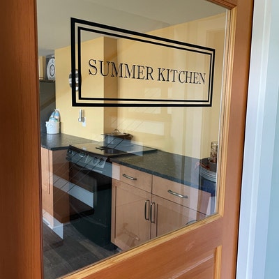 Bath Door Decal Oval Border, Bathroom Sticker for Glass, Bath Sign ...