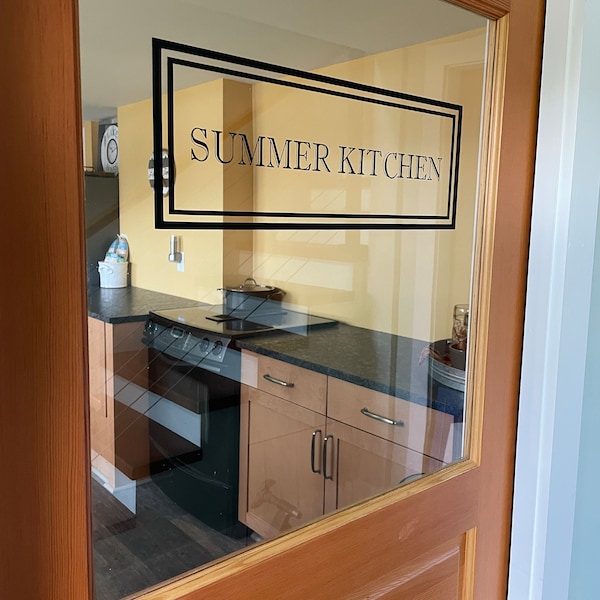 Custom Door Decal, Vinyl Sticker for Glass Door, Personalized Sign ...