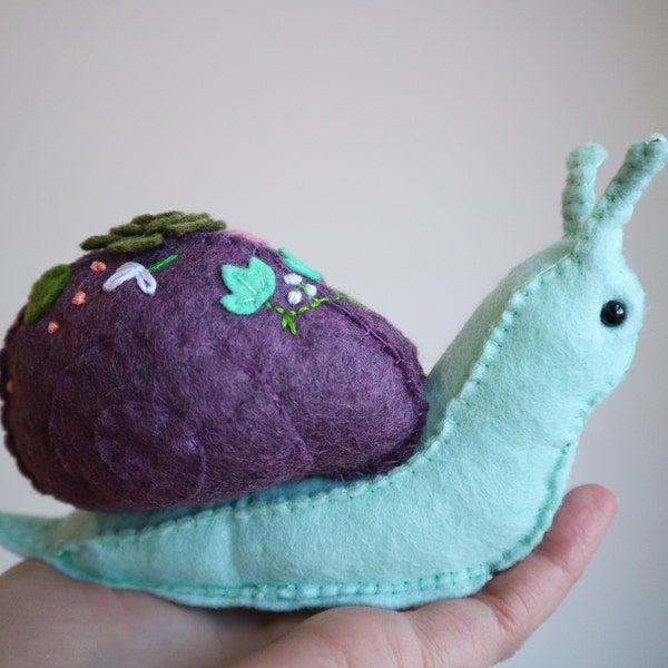 DIY Snail Plush Sewing Pattern & SVG Cut Files, Hand Stitching and ...