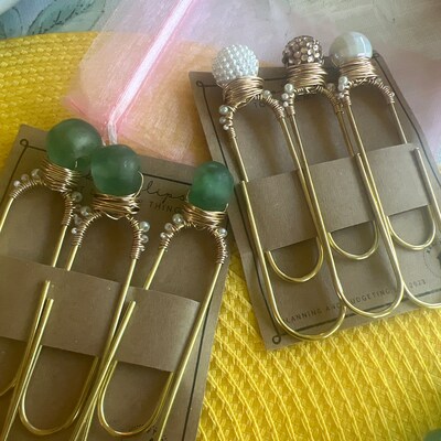 3pk Paperclip 4 Inch Bookmarks Planner Charm Travelers Planner Bookmark ...