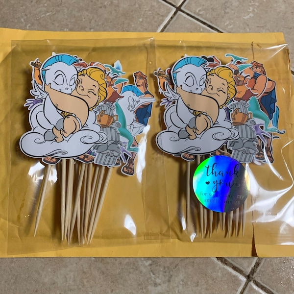 Hercules Cupcake Toppers, Party Supplies - Etsy