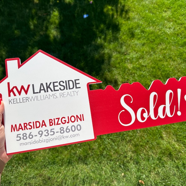 Realm Personalized Real Estate Marketing Key Cutout Sign, Customized ...
