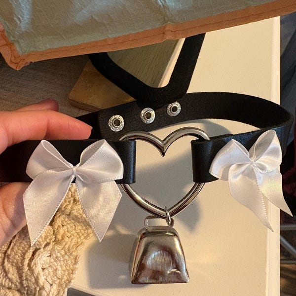 Purple Black ‘ Crystals “ Pastel Kawaii Emo Goth Choker Necklace Collar ...