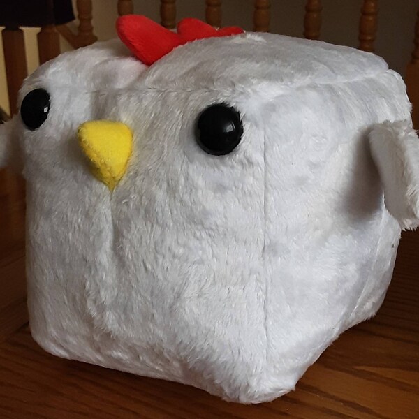 C Block Cute Chicken Cube Square Nugget Plush Toy Doll - Etsy
