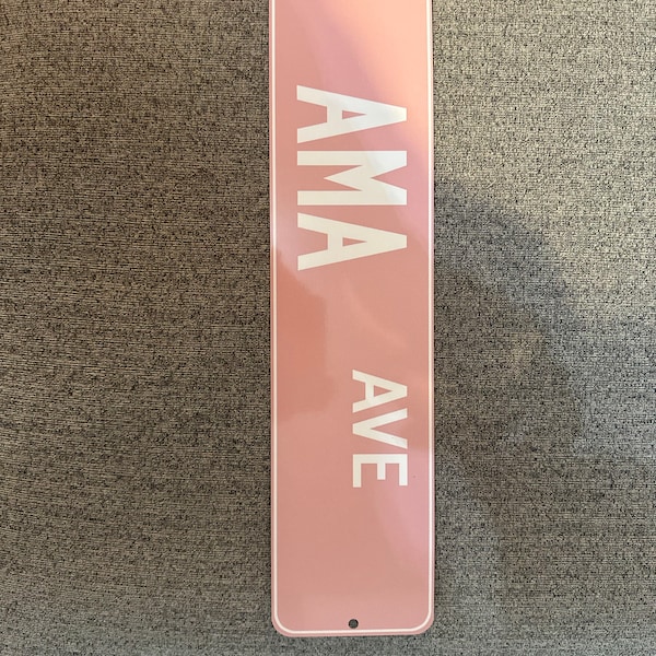 Personalized 4x18 Baby Pink Street Sign ANY TEXT Customized Cute ...