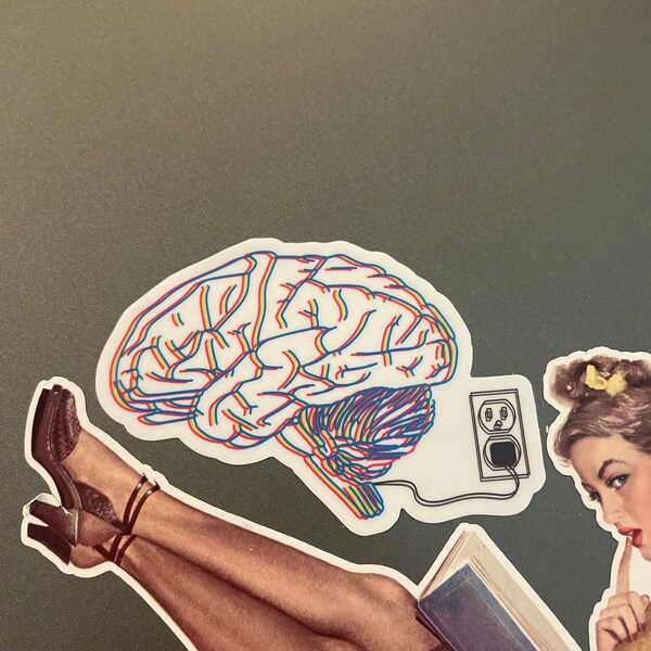 HOLOGRAPHIC Brain MRI/CT Vinyl Sticker | Anatomical Neuro Art - Etsy