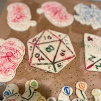 Dice Set of 6 RPG Medieval Fantasy Dnd D&D Dungeons and Dragons Cookie ...