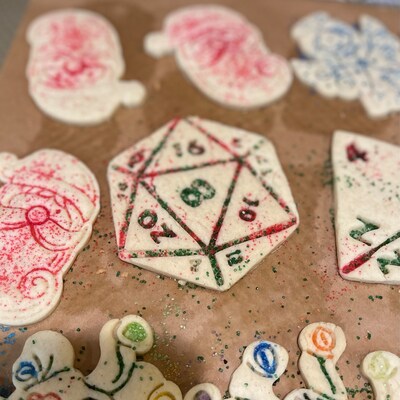 Dice Set of 6 RPG Medieval Fantasy Dnd D&D Dungeons and Dragons Cookie ...