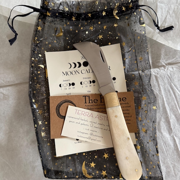 Hand BOLINE Bolline Sickle Herbalist Tool Druidic Ritual Druid ...