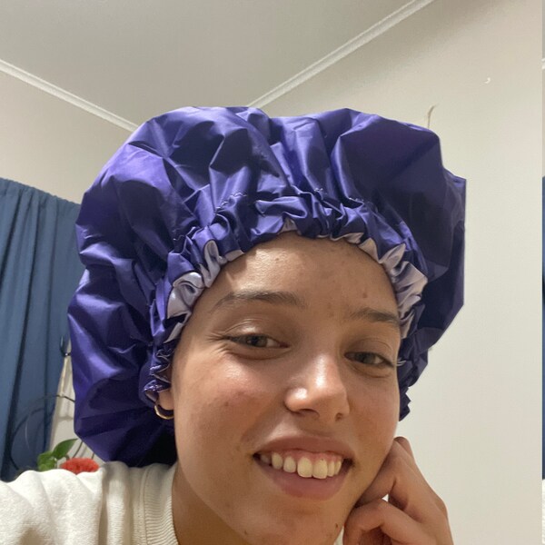 Satin Lined Shower Bonnet- Shower Cap-extra Large- Jumbo - XLG Bath Spa ...