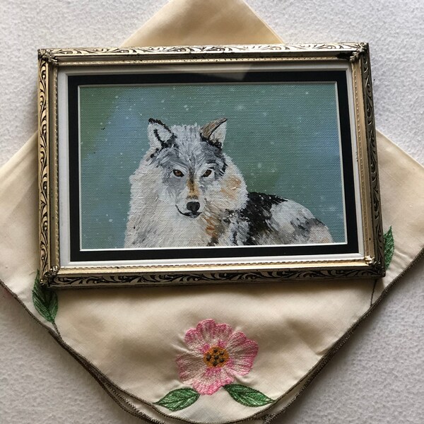 Mini Moon } Hand Painted Moon Phase Art Gallery Wallpaper Vintage Frame ...