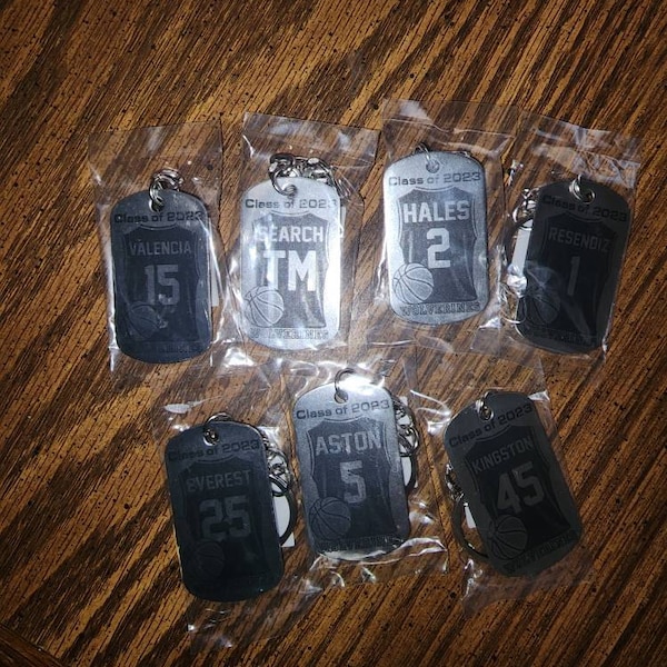 BASKETBALL Player Graduation Keychain or Bag Tag, Personalized FREE ...