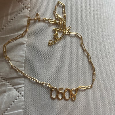 Custom Year Necklace, Birth Year Necklace, Year Necklace, Birthday ...