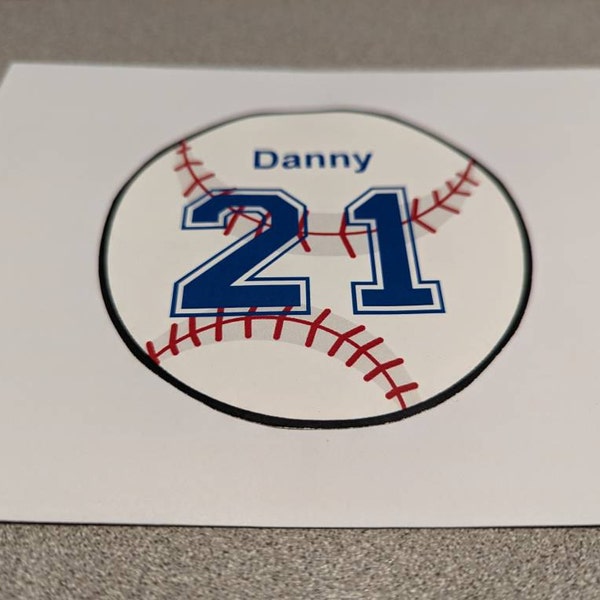 4" Baseball Tags With Editable Names and Numbers Royal Blue INSTANT ...